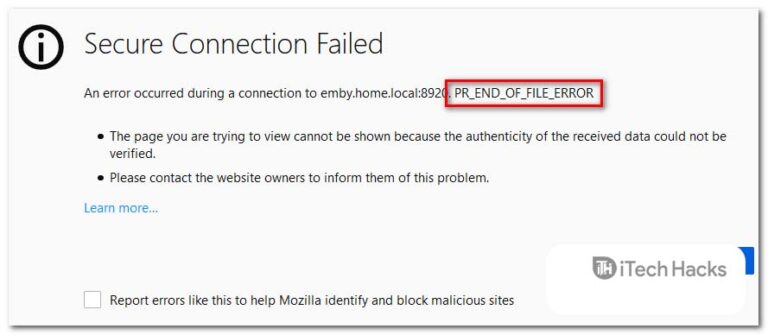 How to Fix PR_END_OF_FILE_ERROR (SSL) in Firefox