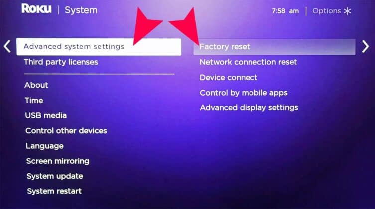 How to Factory and Soft Reset Roku (Roku TV)
