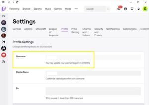 How to Change Twitch Username or Display Name