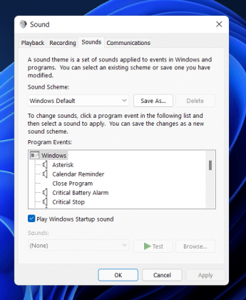 How to Enable or Disable Windows 11 Startup Sound