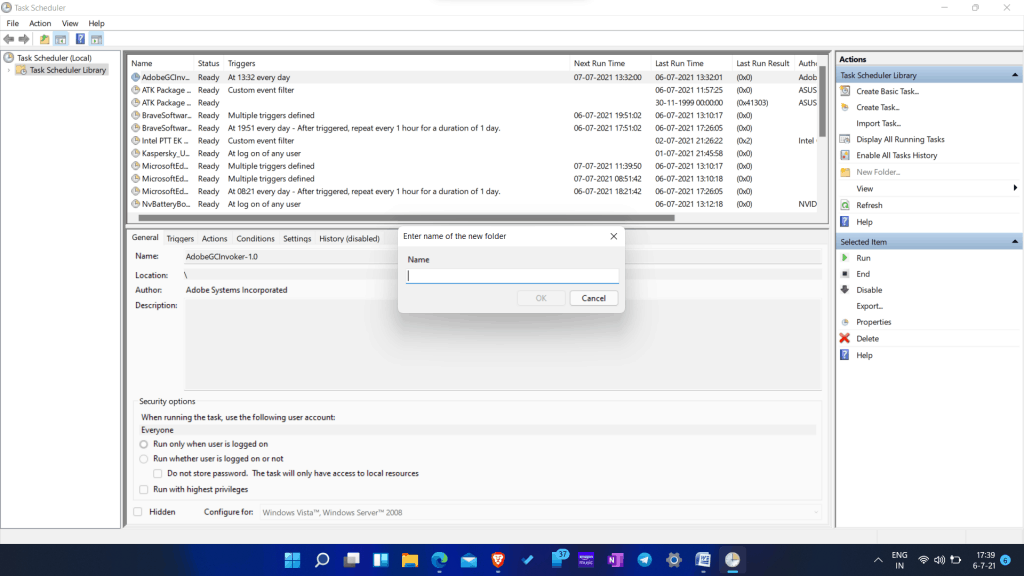 How to Create Task Using Windows 11 Task Scheduler