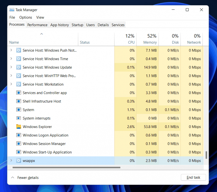 What is WSAPPX in Windows 11: Fix High CPU Disk Usage