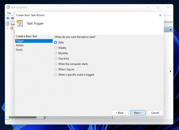 How to Create Task Using Windows 11 Task Scheduler