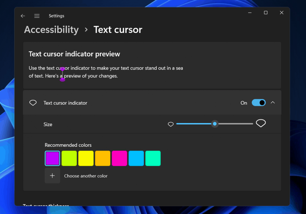 How To Turn On Off Text Cursor Indicator In Windows 11