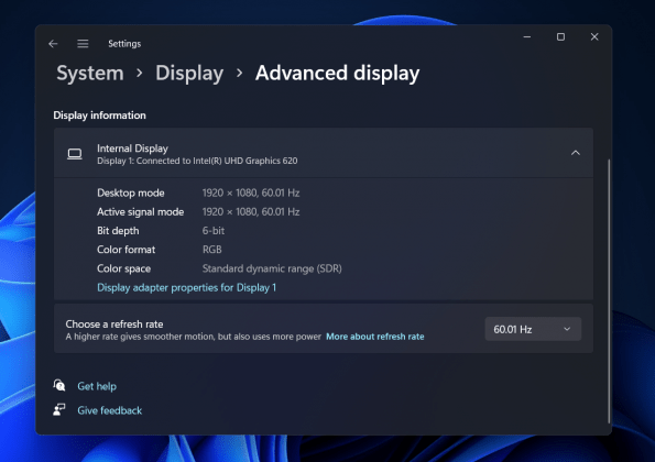 How to Change Display Refresh Rate On Windows 11