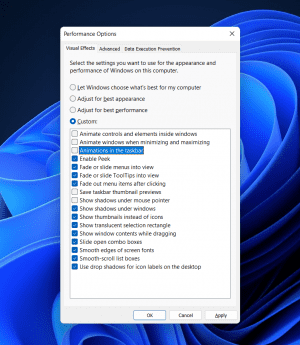 How to Enable Animation Effects On/Off Windows 11