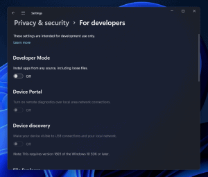 How to Enable or Disable Developer Mode in Windows 11