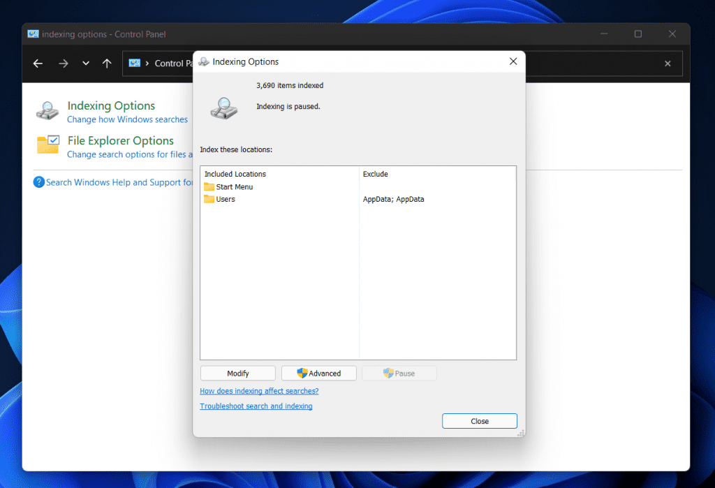 7 Ways to Fix Windows 11 Indexing Not Running or Working