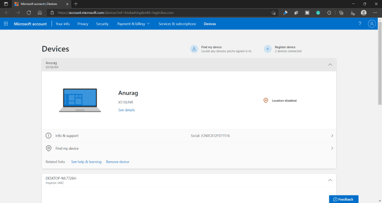How to Enable or Disable Find My Device in Windows 11