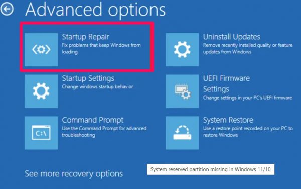 Fix System Reserved Partition Missing in Windows 10/11