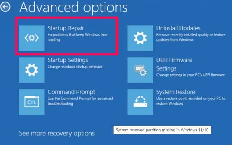 Fix System Reserved Partition Missing in Windows 10/11