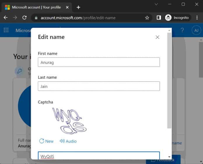 How to Change Microsoft Account Name in Windows 11