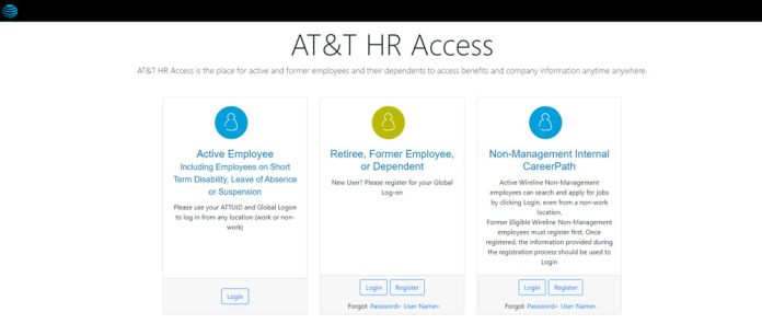 Login de acesso AT&T HR, painel de vendas - Boa Informação
