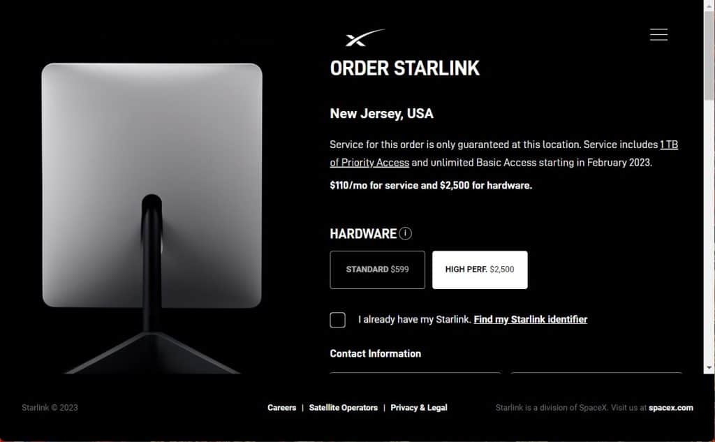 Starlink High Performance Dish For In-Motion Upgrade Option 2024