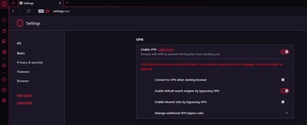 How to Use and Enable Free VPN on Opera GX Browser (2024)