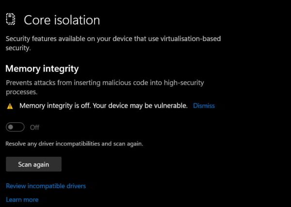 Fix: Windows 11 Memory Integrity Is Keeps Turning Off [2023]