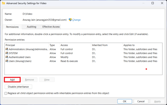 Fix “Failed To Enumerate Objects In The Container” Windows 10/11