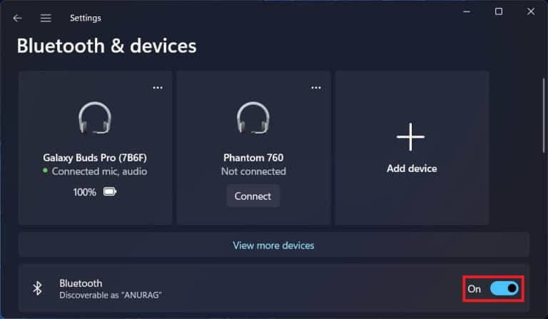 Fix: Bluetooth Icon Is Missing From Windows 10/11