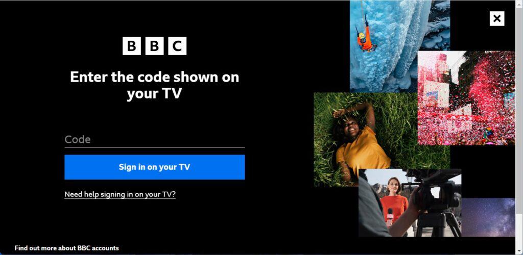 BBC iPlayer Sign-In Pair Your TV - How to Sign In on My BBC TV