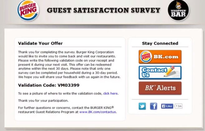 MyBKExperience.com Survey for Free Whopper Online in 2025