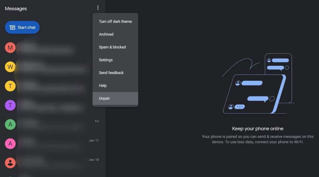 How to Setup Google Messages for Web on Laptop or Desktop