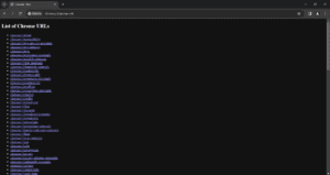 Top 50 List of Chrome URLs for Internal Built-in Pages 2025