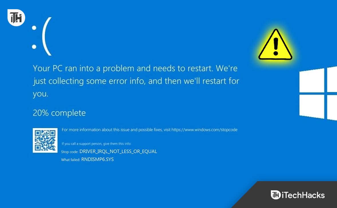 Fix: Driver irql_less_or_not_equal Blue on Windows 10/11