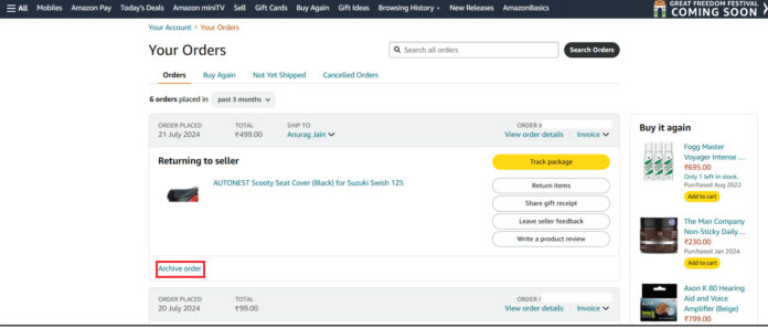 How to Archive Amazon Orders on App and PC 2026