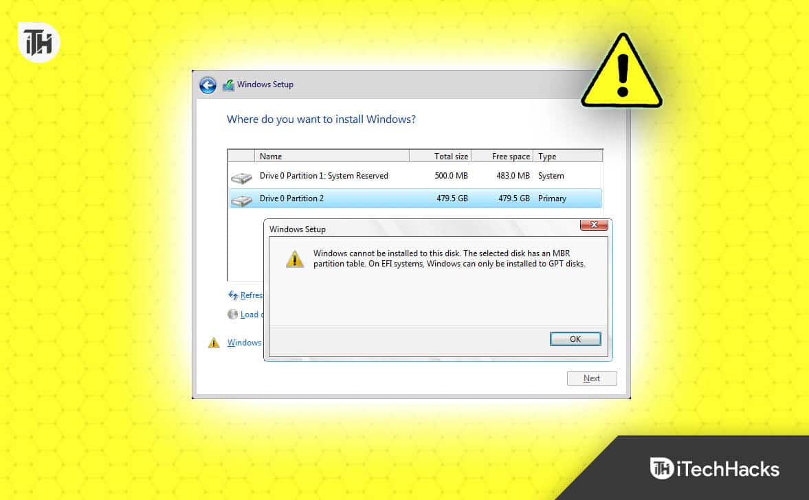 FIXED: Windows Cannot Be Installed to This Disk MBR Partition Table