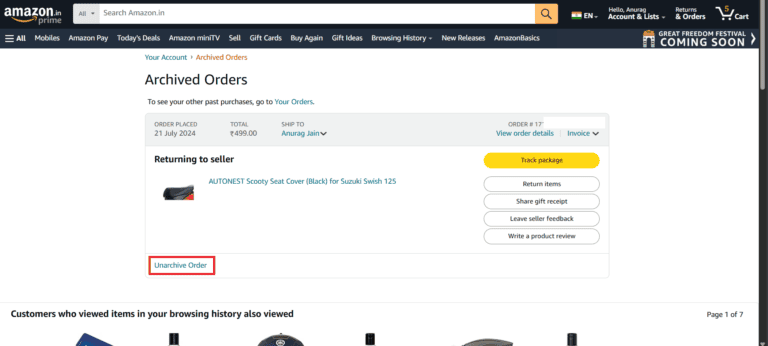 How to Archive Amazon Orders on App and PC 2025