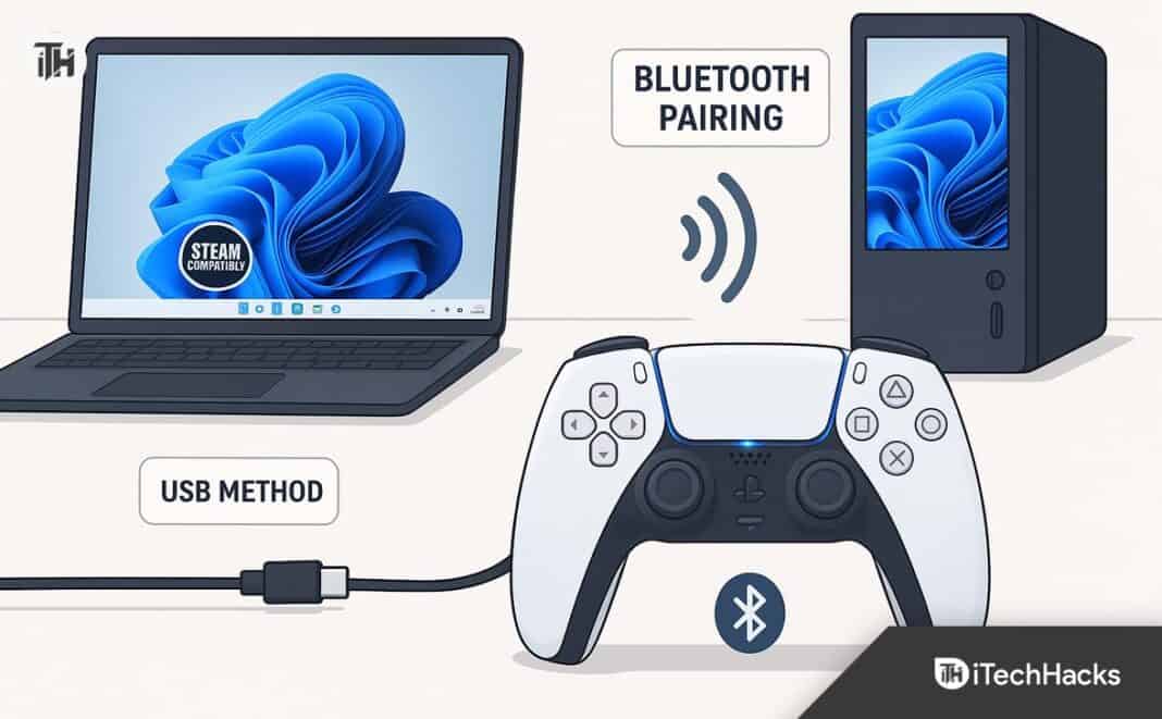 How to Connect PS5 Controller to PC or Laptop (Bluetooth & USB)