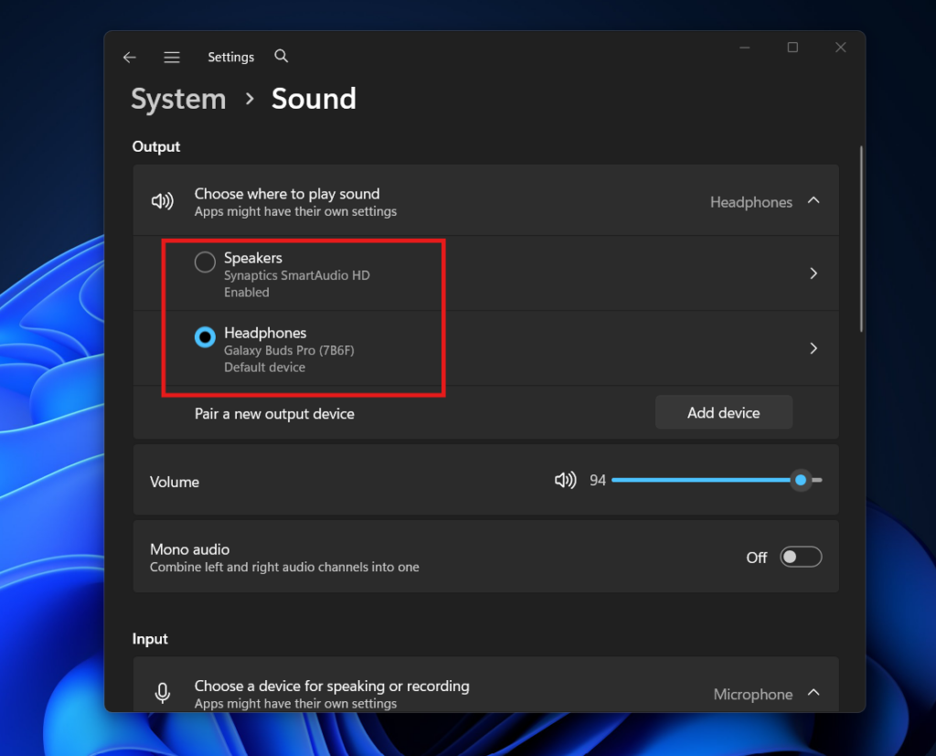 How to Set Default Audio Device on Windows 11 (Speakers, Headphones & Mic)